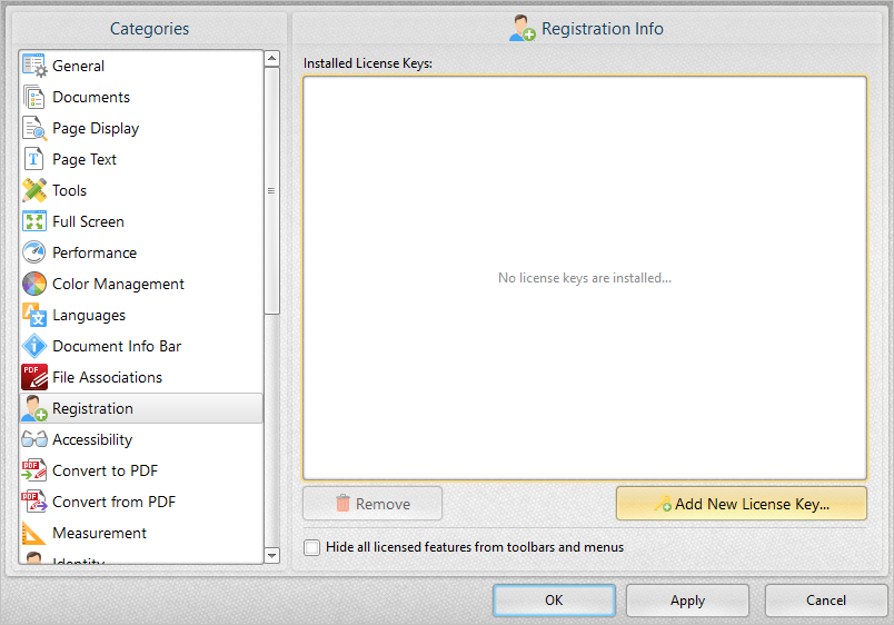 PDF-XChange Co Ltd :: Knowledge Base :: How do I enter serial keys manually for the PDF-XChange ...
